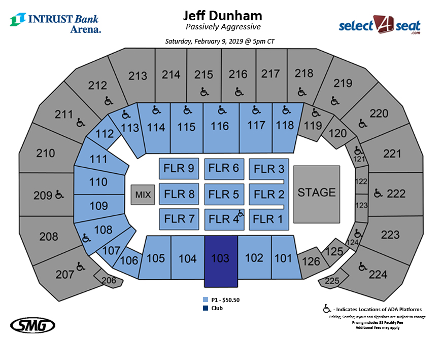 Seating Charts | Events & Tickets | INTRUST Bank Arena