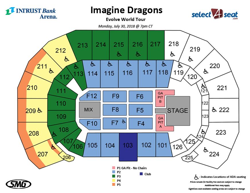 Seating Charts | Events & Tickets | INTRUST Bank Arena