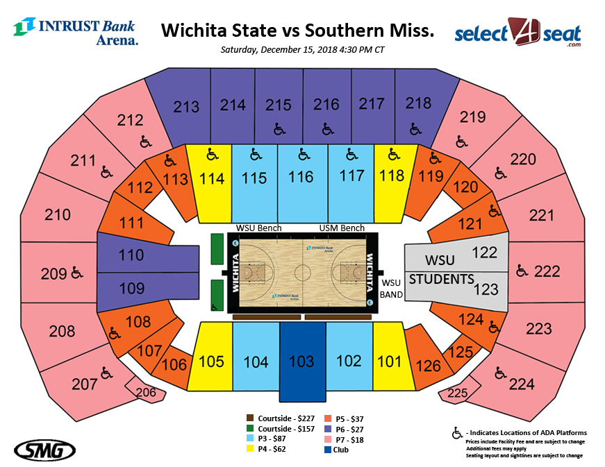 Seating Charts | Events & Tickets | INTRUST Bank Arena