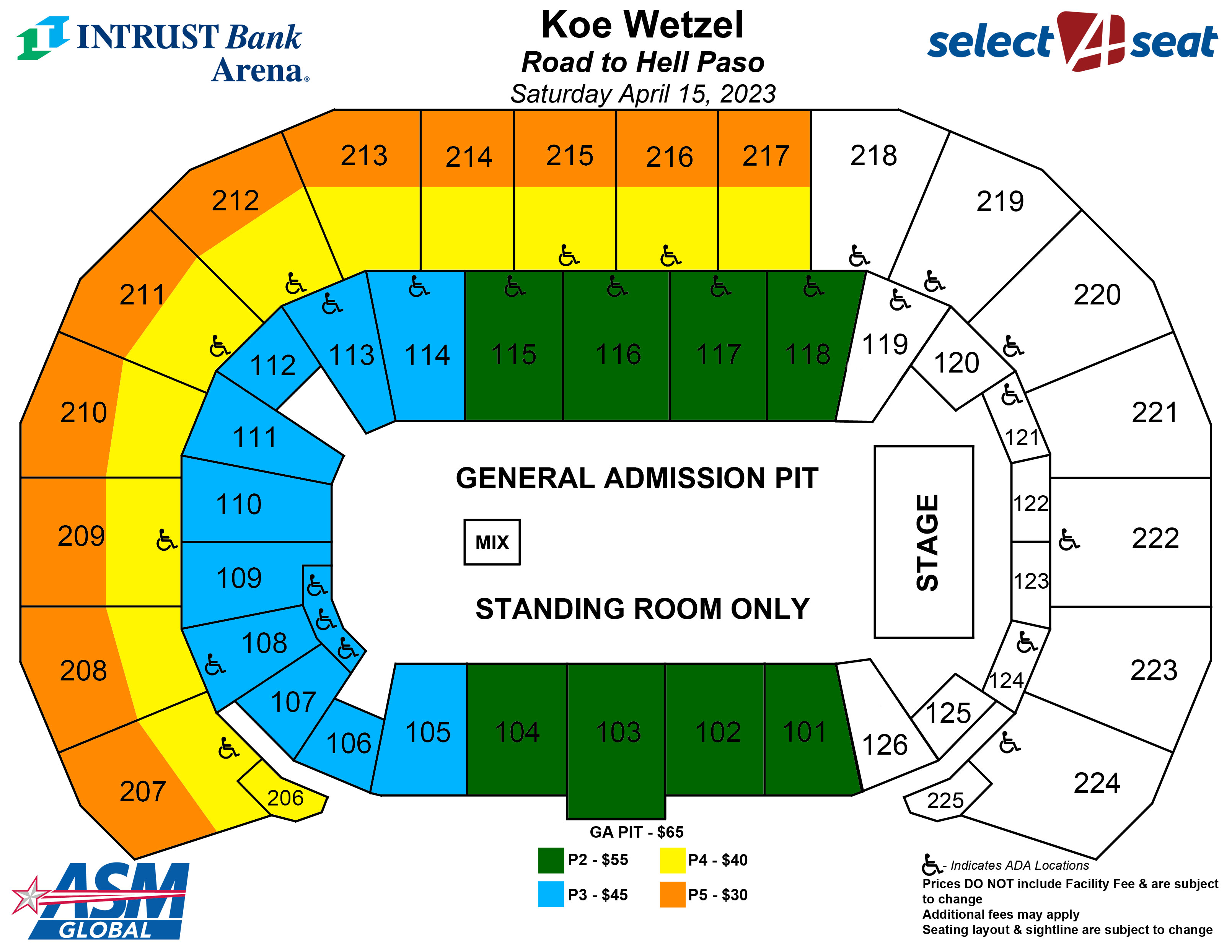 Seating Charts | Events & Tickets | INTRUST Bank Arena