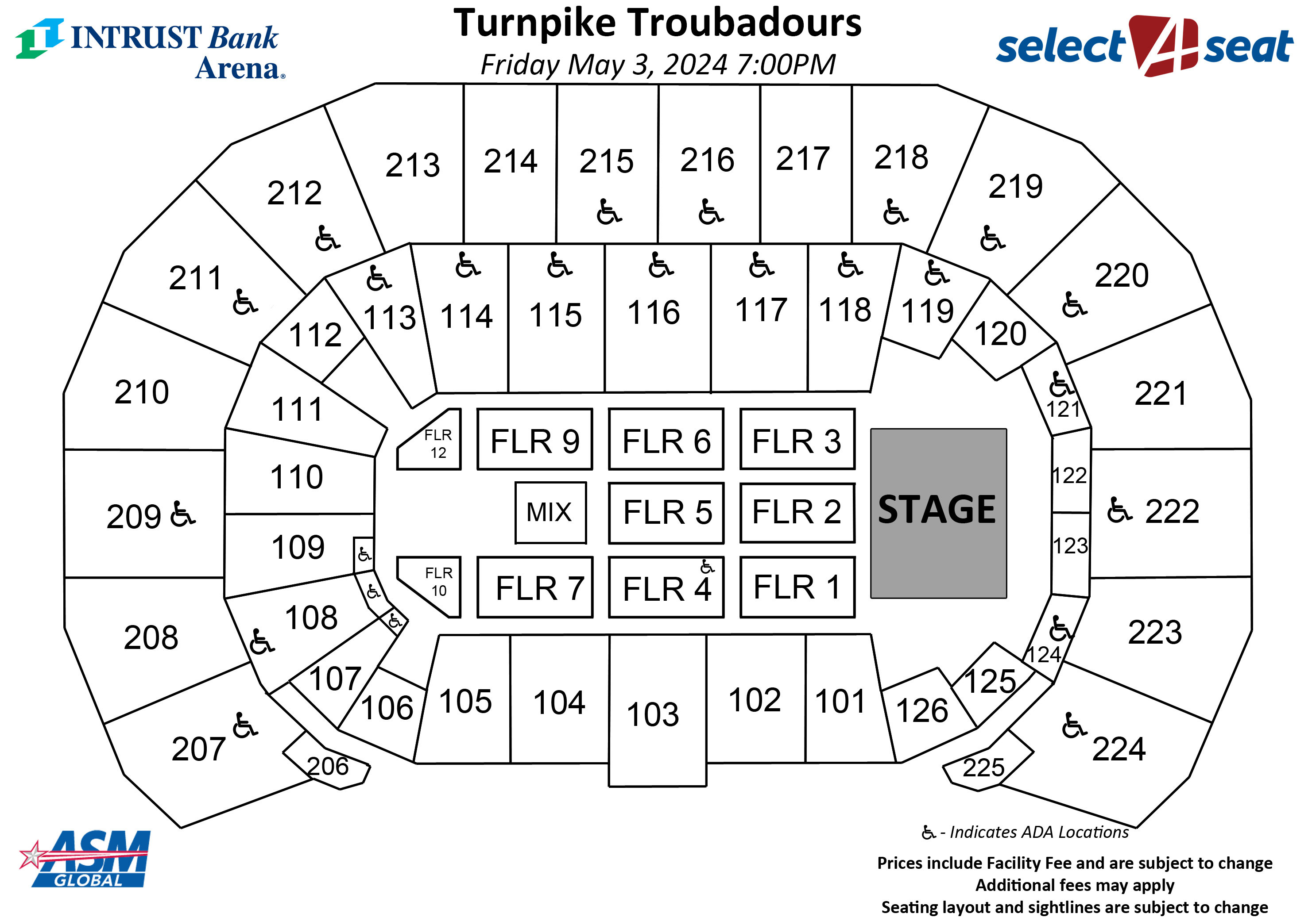 Intrust Bank Arena Seating Chart Imagine Dragons | Cabinets Matttroy