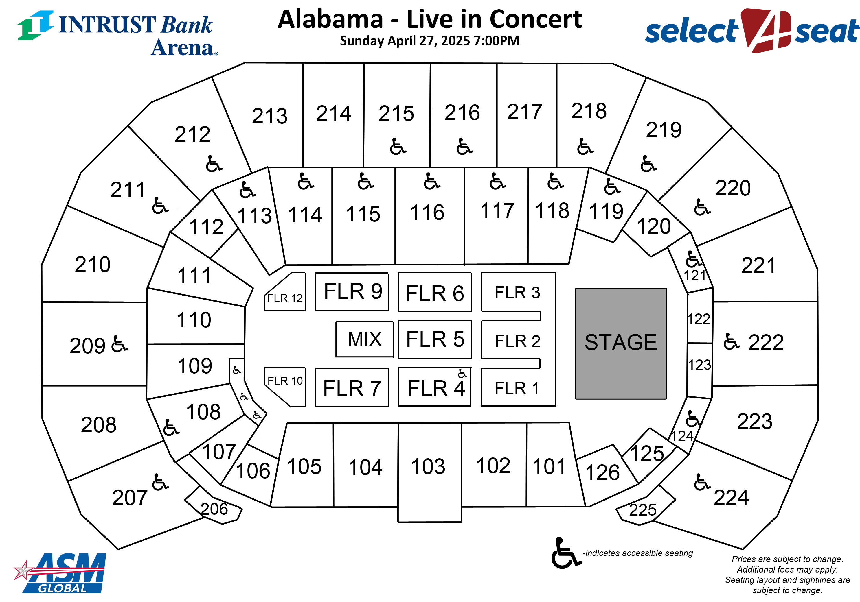 Seating Charts | Events & Tickets | INTRUST Bank Arena