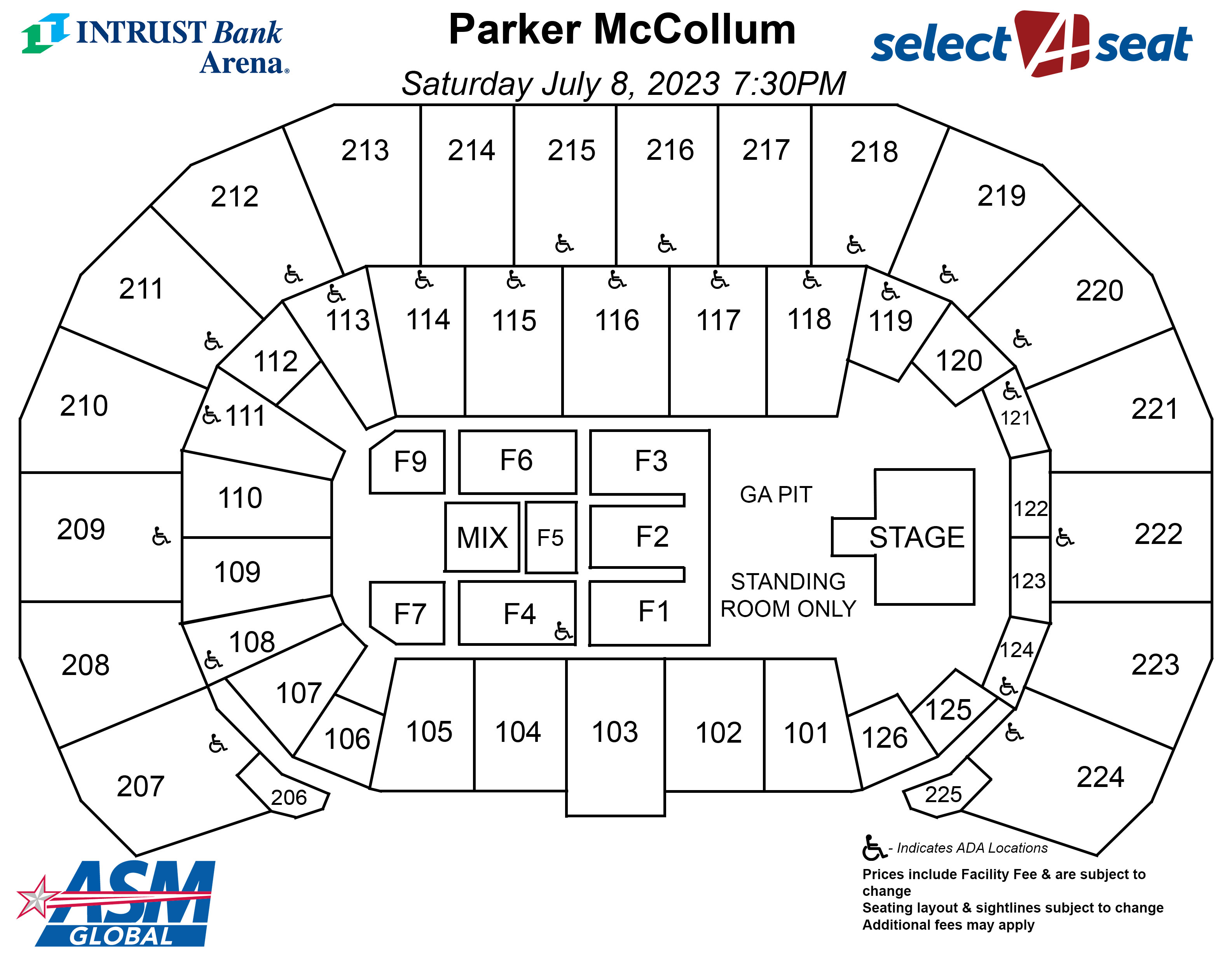 Seating Charts | Events & Tickets | INTRUST Bank Arena