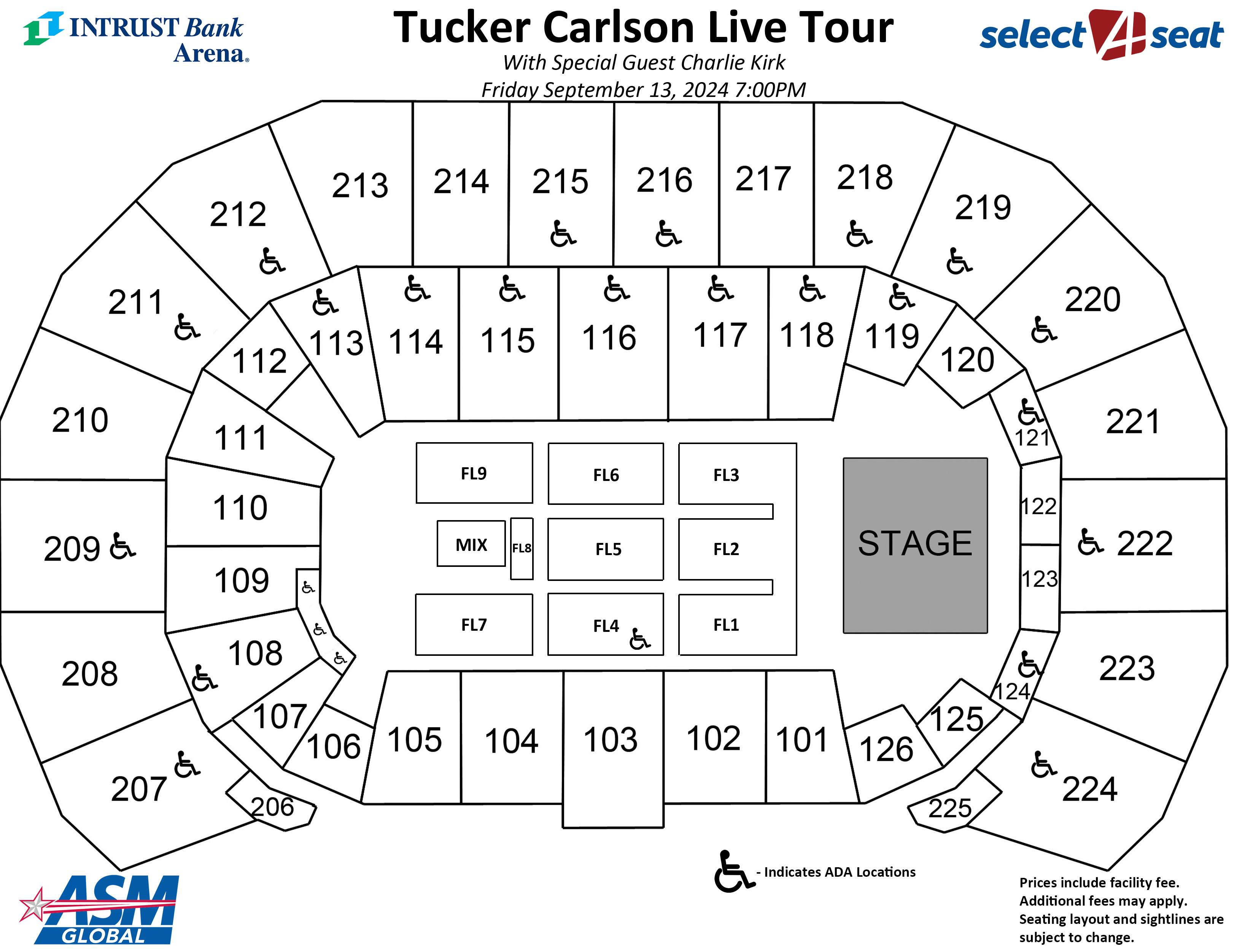 Seating Charts | Events & Tickets | INTRUST Bank Arena