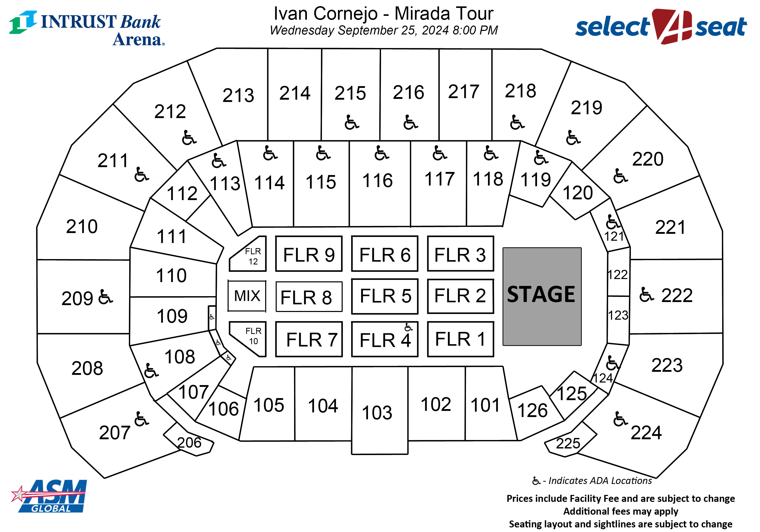 Seating Charts | Events & Tickets | INTRUST Bank Arena