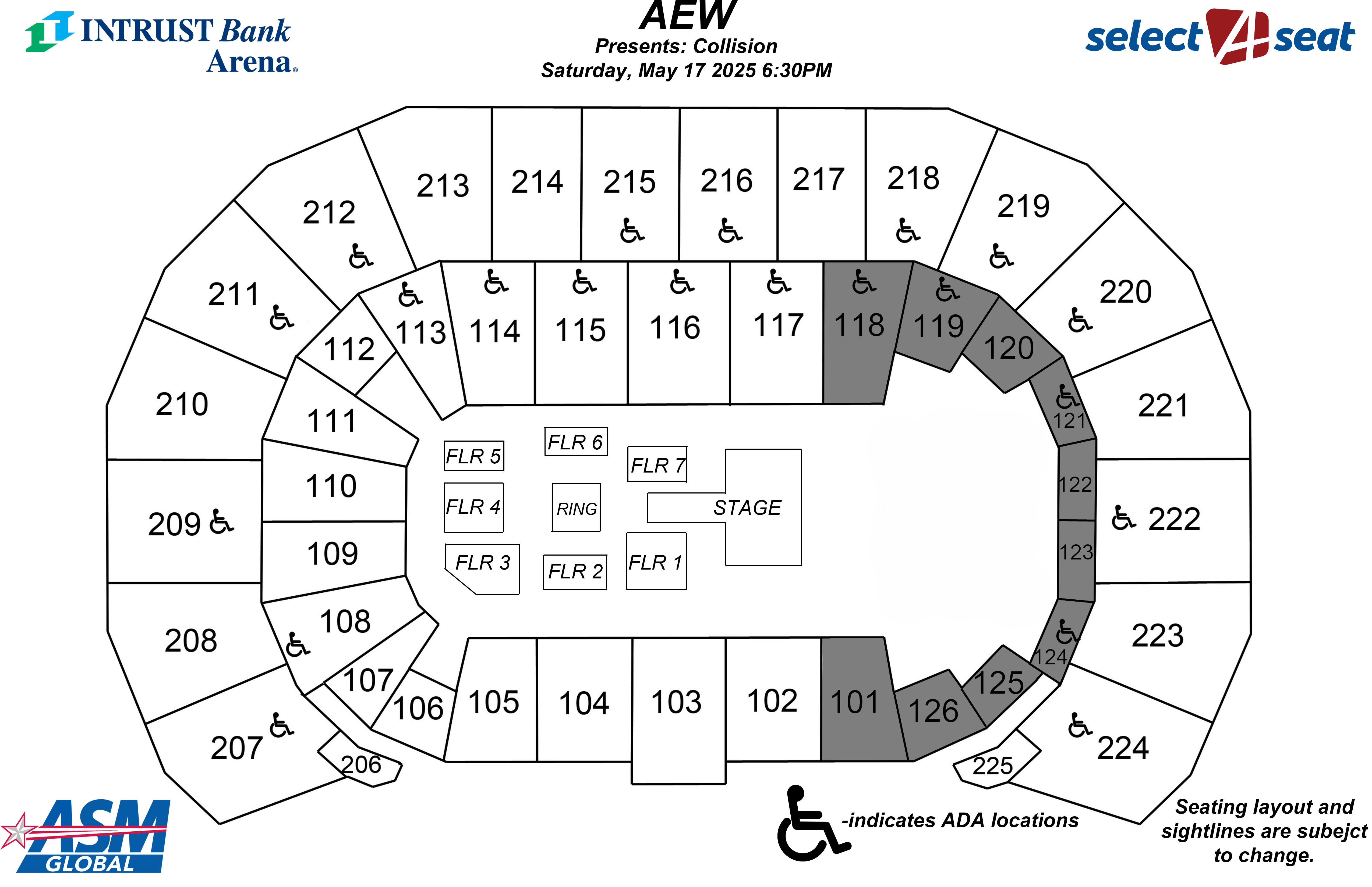 Seating Charts | Events & Tickets | INTRUST Bank Arena
