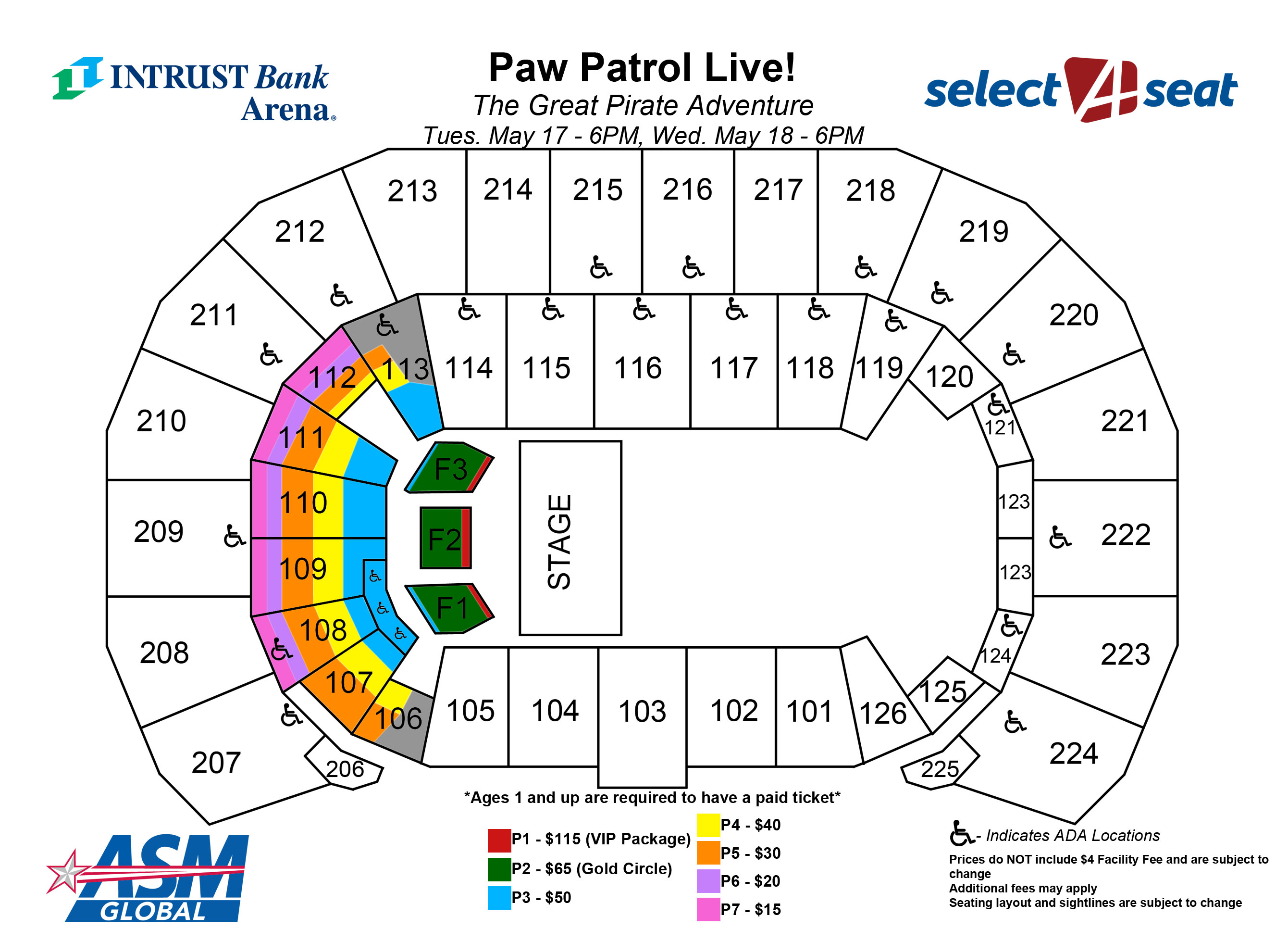 Seating Charts | Events & Tickets | INTRUST Bank Arena